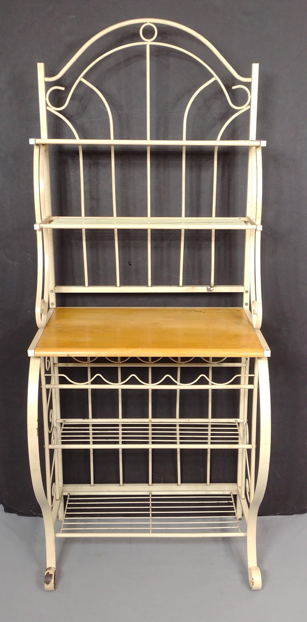 Painted Metal Bakers Rack Auction