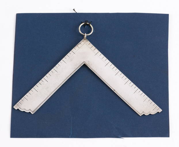 Worshipful Master's Sterling Masonic Builder's Square Pendant