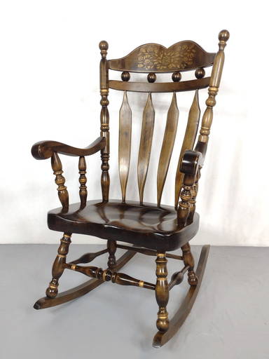 Ethan Allen Stencil Painted Rocker