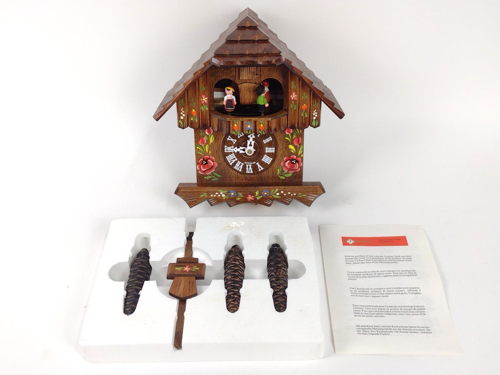 Lotscher Swiss Cuckoo Clock New In Open Box Auction