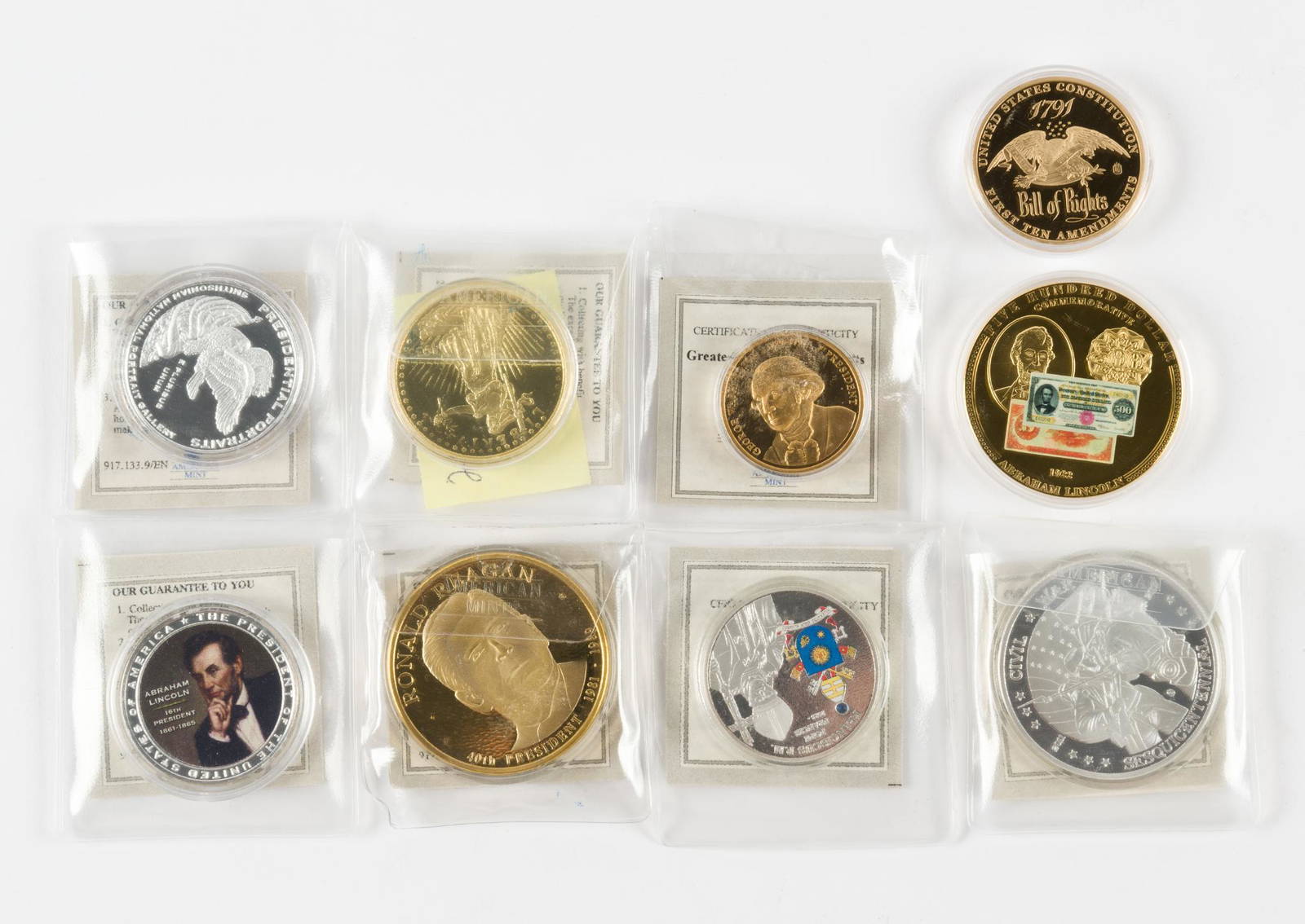 9 American Mint Replica And Commemorative Coins Auction
