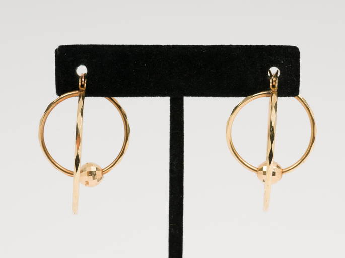 14k Gold Double Hoop Earrings