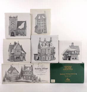 Original 7 Dickens Christmas Village Houses (1984)