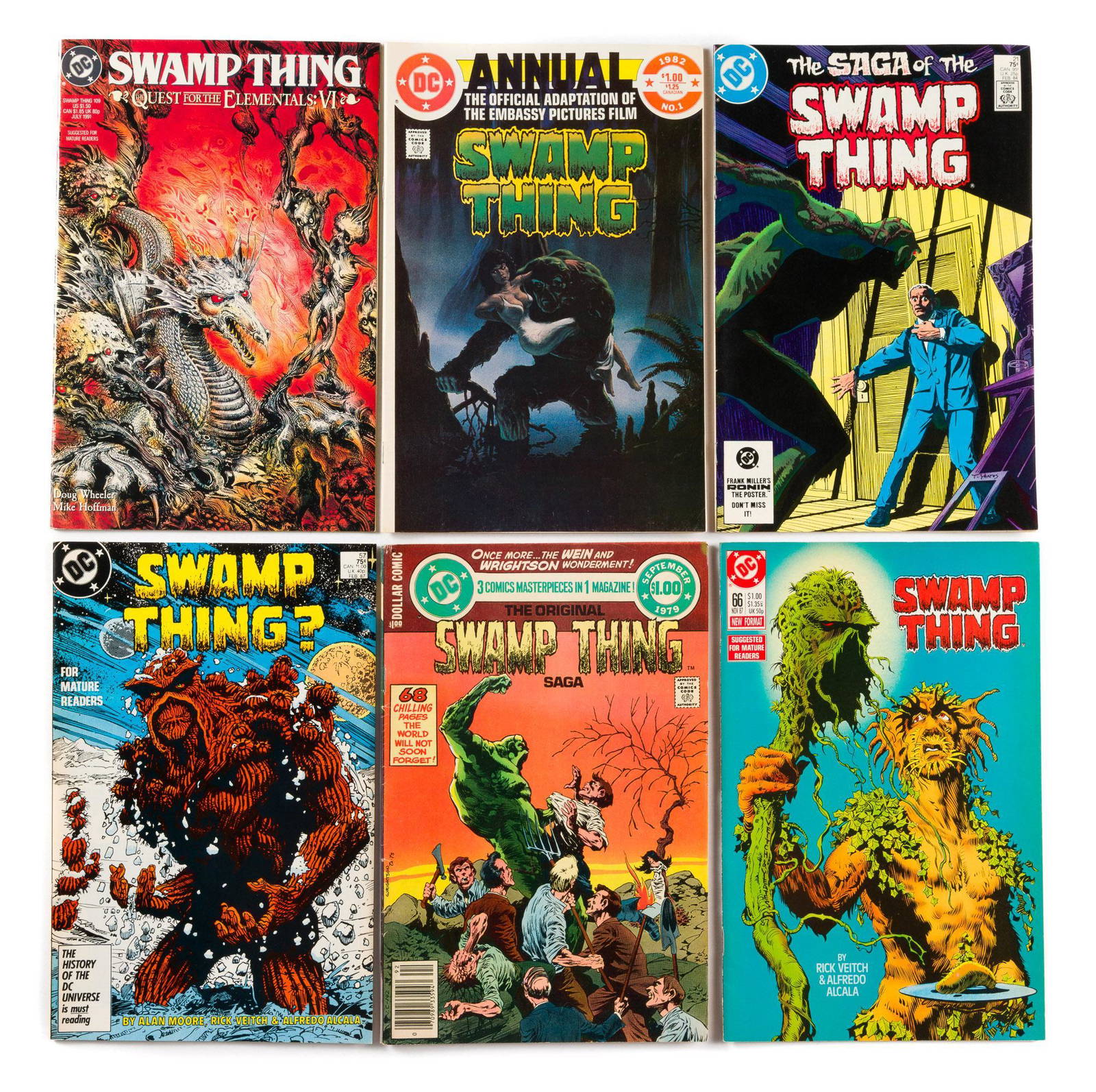 120 Swamp Thing Comics Incl. Alan Moore, Issue No. 37 1st John ...