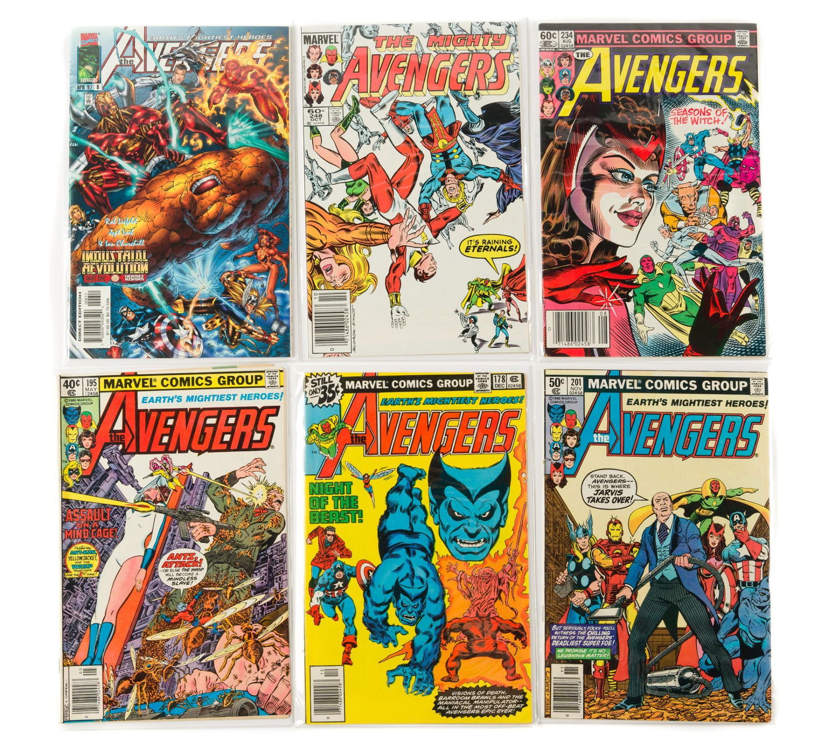 65 Avengers Comics Incl. Mark Jewelers Inserts