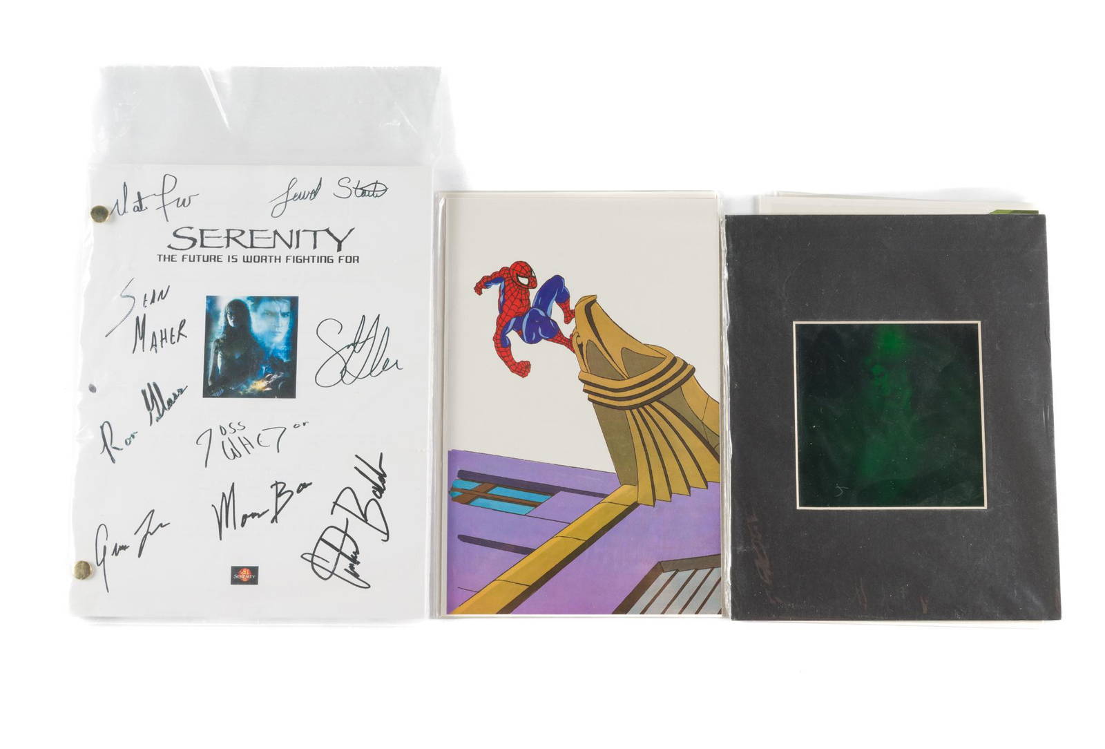 6 Superhero Animation Cells - Also Superman Hologram & Serenity Tv ...