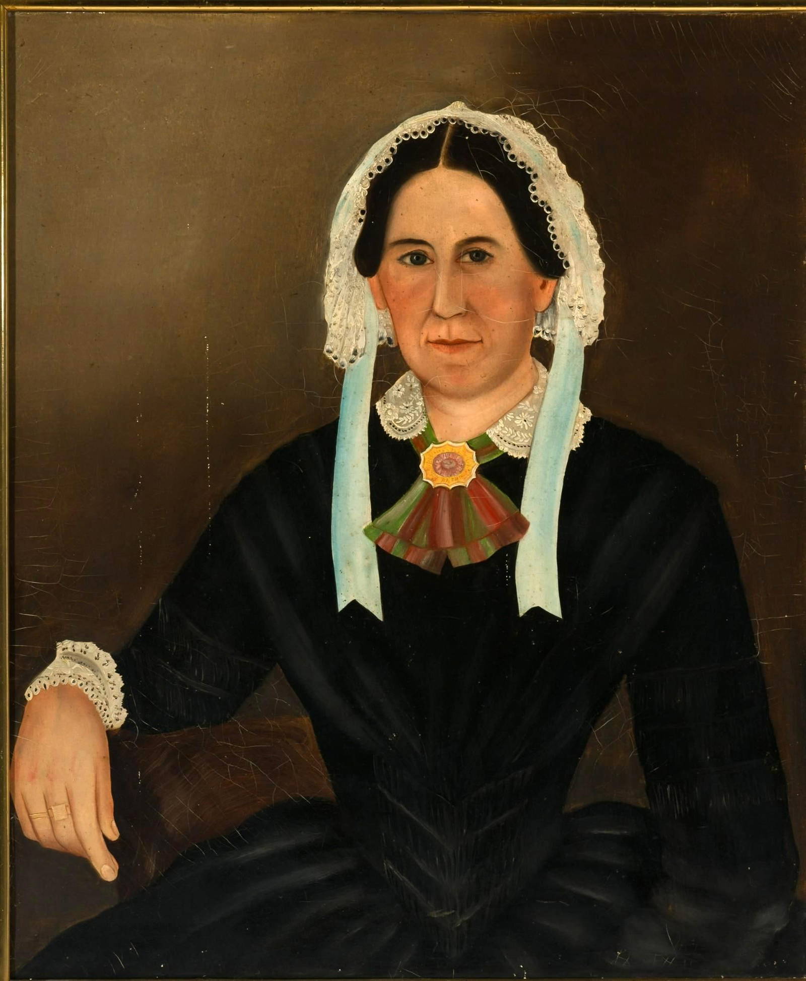 Folk Art Portrait Nancy Jane Robinette Auction