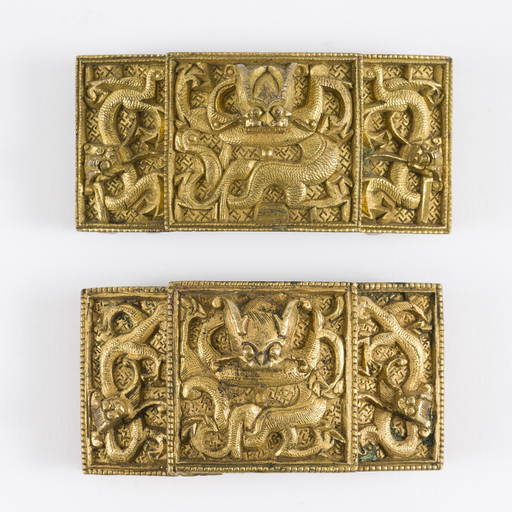 2 Bronze Belt Closures