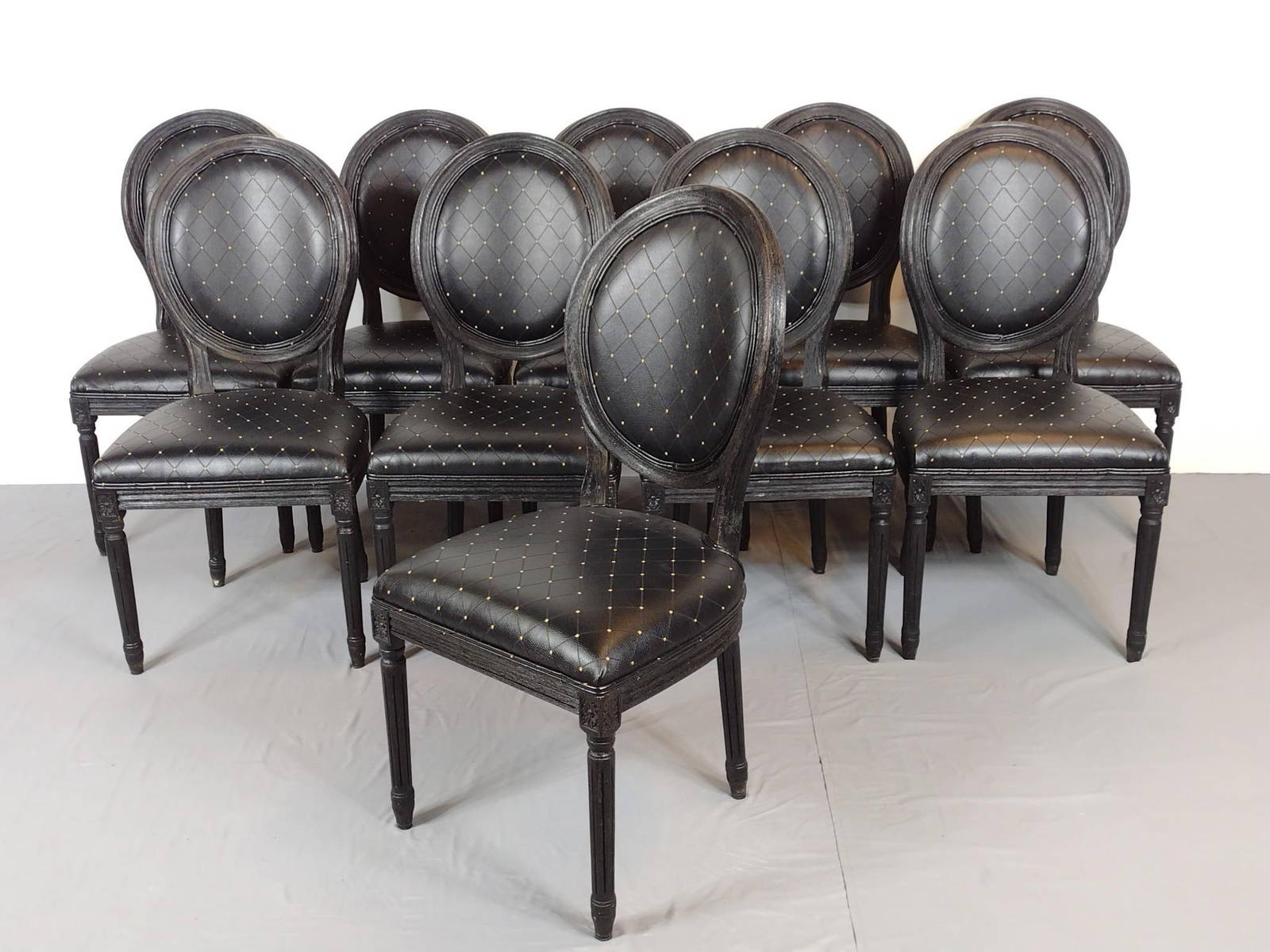 10 Restoration Hardware Black Dining Chairs Auction