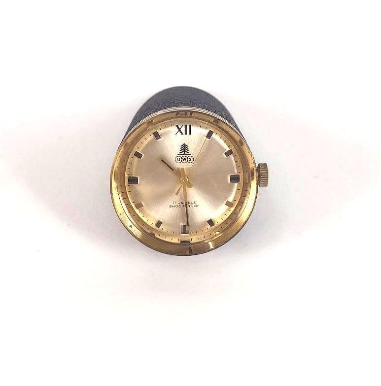 Uws 17 Jewel Amp-holland Desk Clock Auction