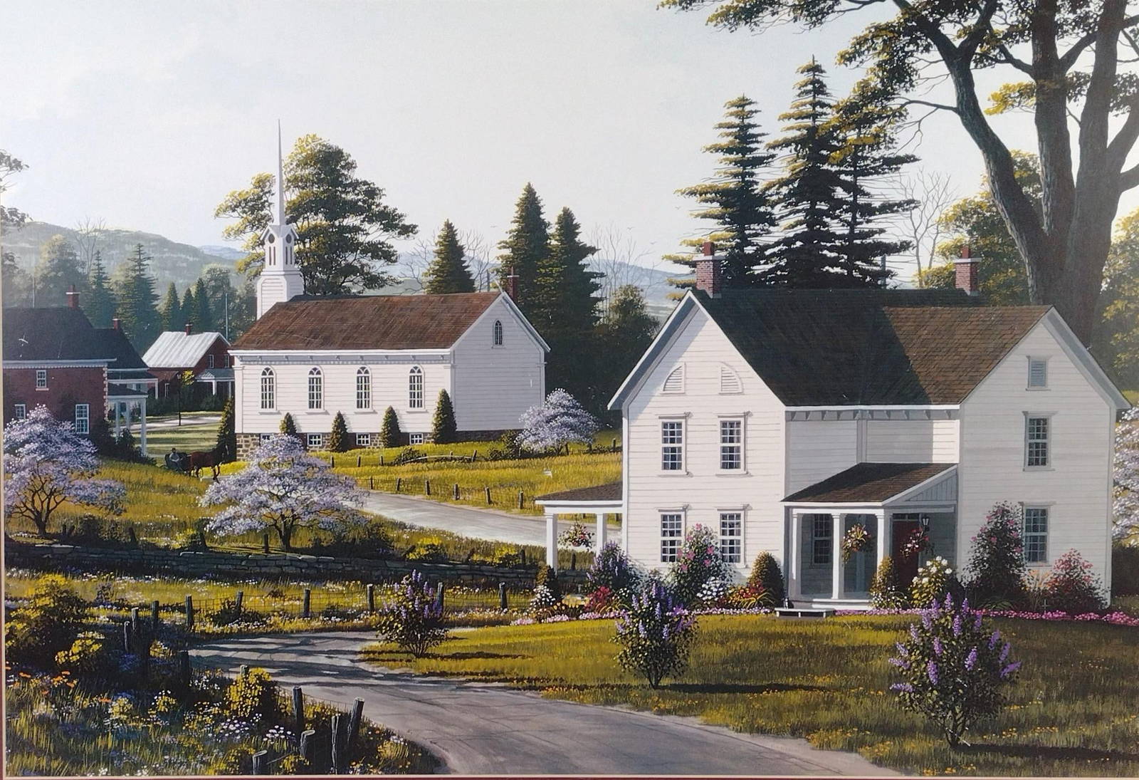 Church And Homestead Print Auction