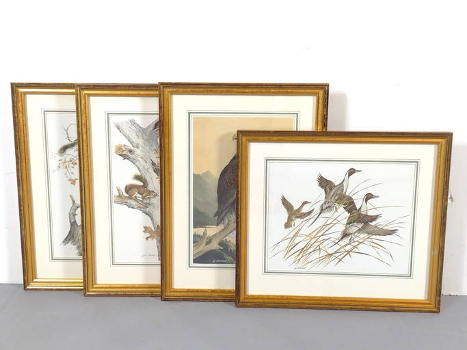 4 James Lockhart Wildlife Prints Incl Bald Eagle