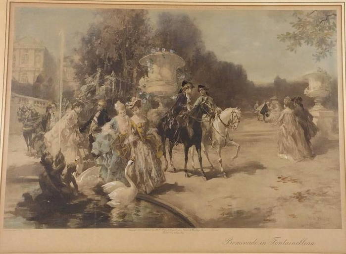V. De Paredes "promenade In Fontainebleau" Print
