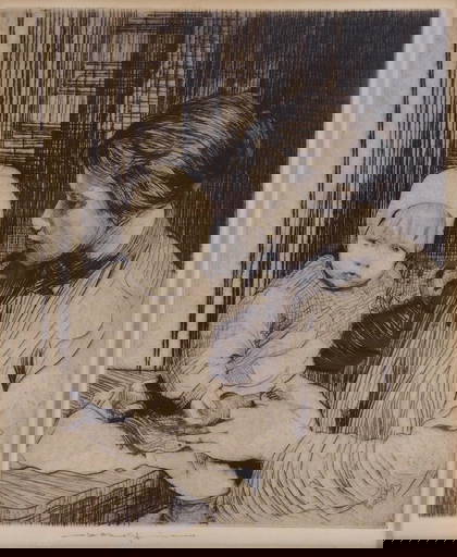 William Lee Hankey Mother And Child Print