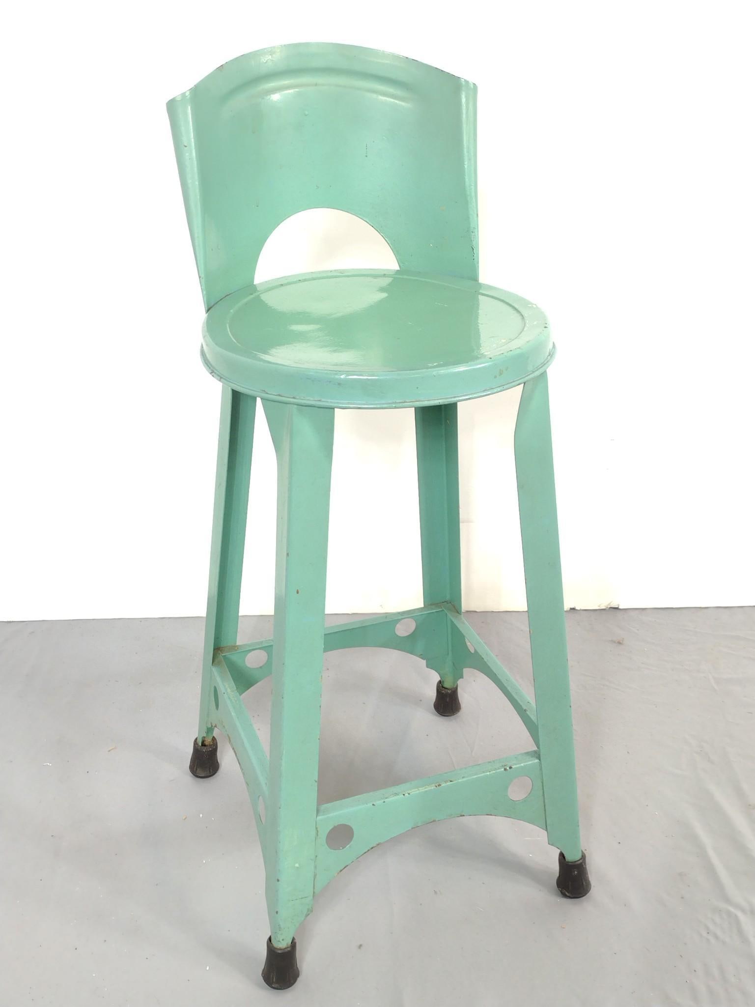 Painted Metal Kitchen Stool Auction