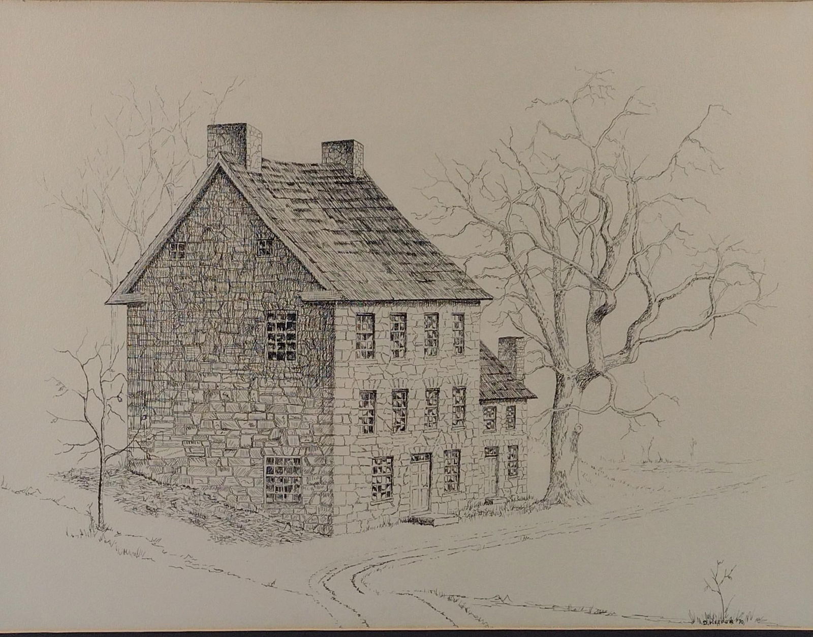 D. Keefer Old Stone House Drawing
