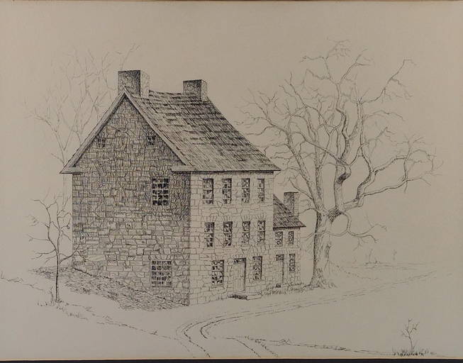D. Keefer Old Stone House Drawing