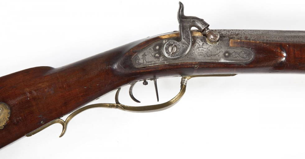 Unsigned Heavy Barrel Kentucky Rifle .45 Cal.