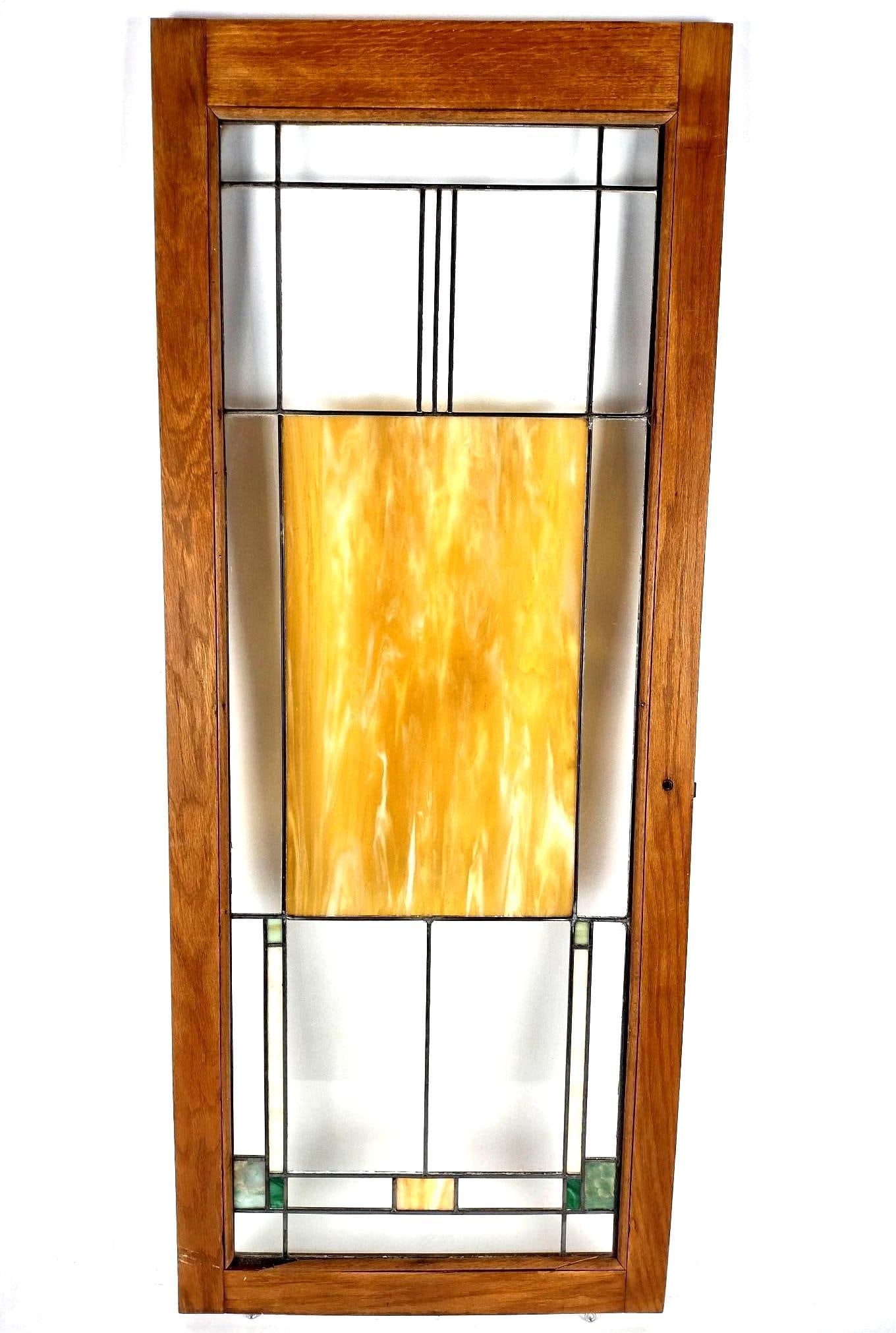 Frank Lloyd Wright Style Leaded Glass Window Panel Auction