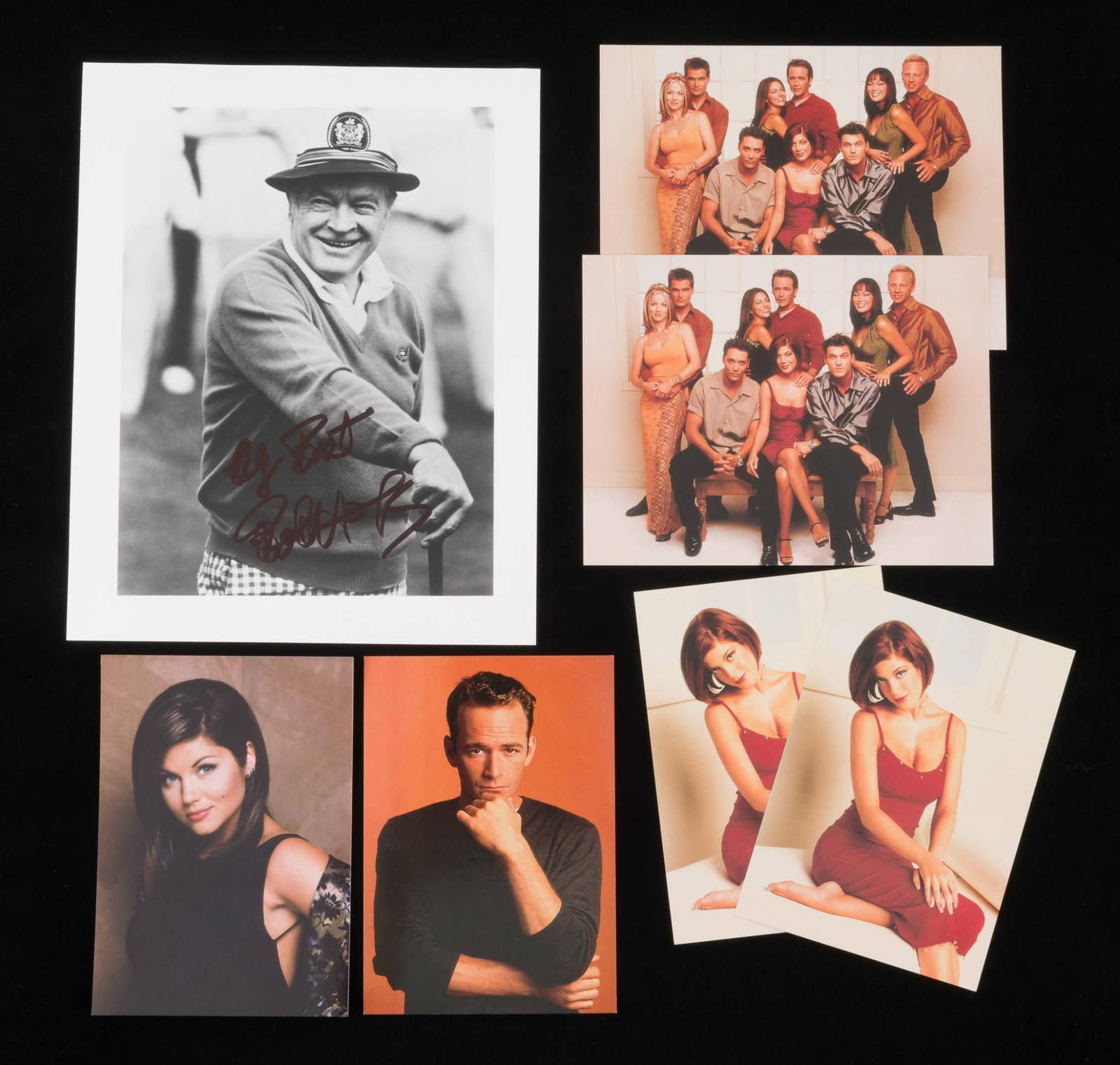 7 Autographed Photos Incl Bob Hope Auction