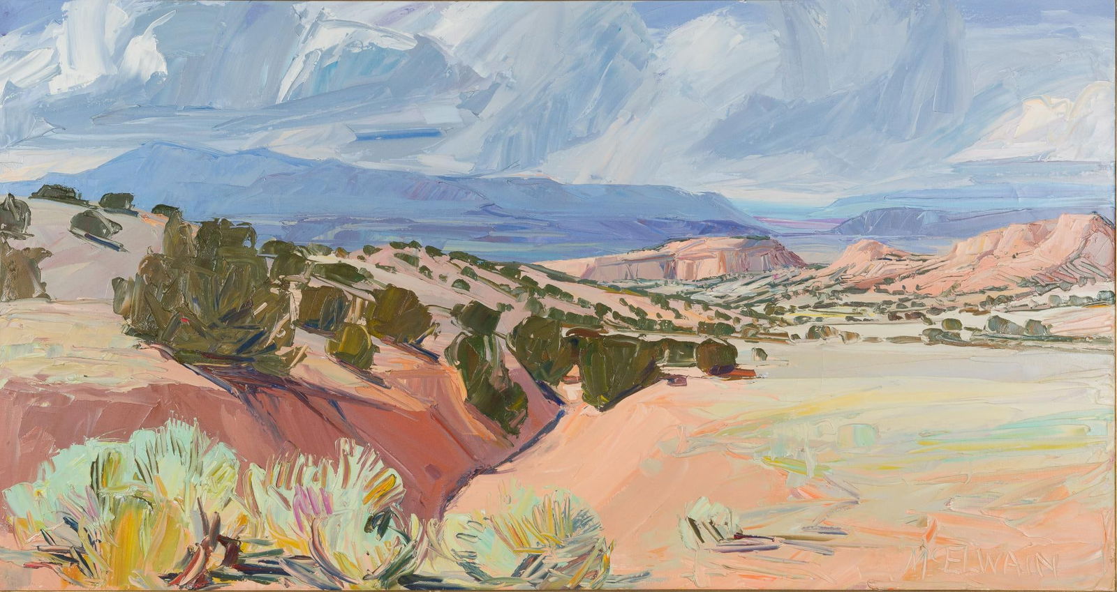 Large Oil On Canvas Louisa Mcelwain Auction