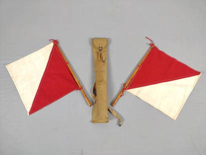 Signal Corps Us Army Flag Kit, Type M 113, With 2 Flags