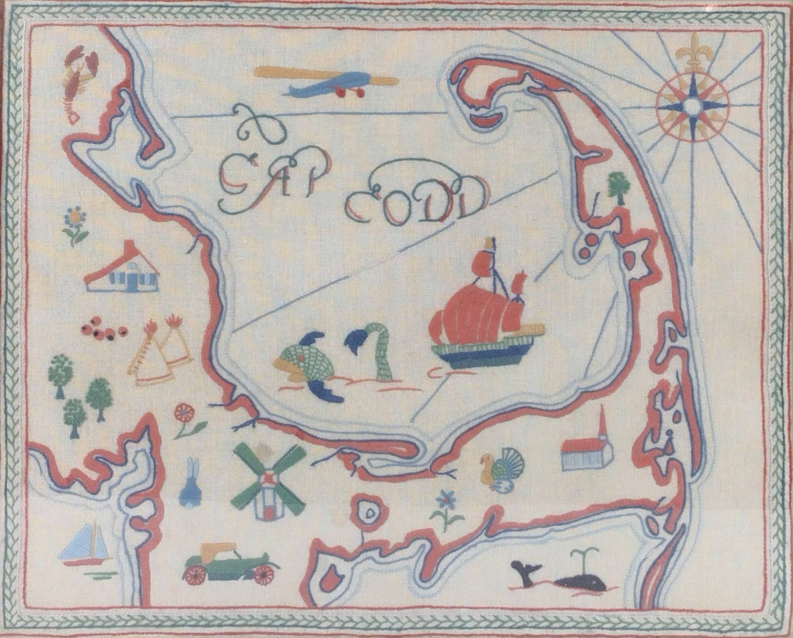 Needlepoint Map Auction