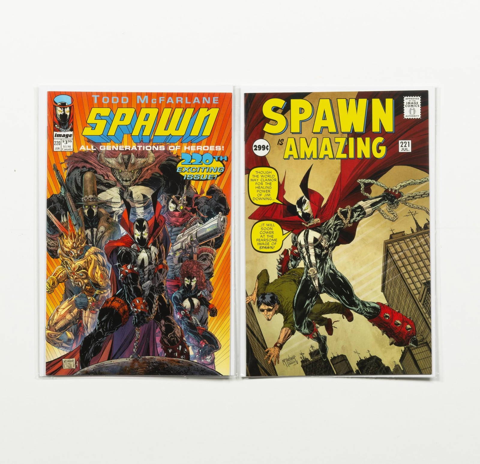 Issue 220 & 221 Spawn Original Series Comics Auction