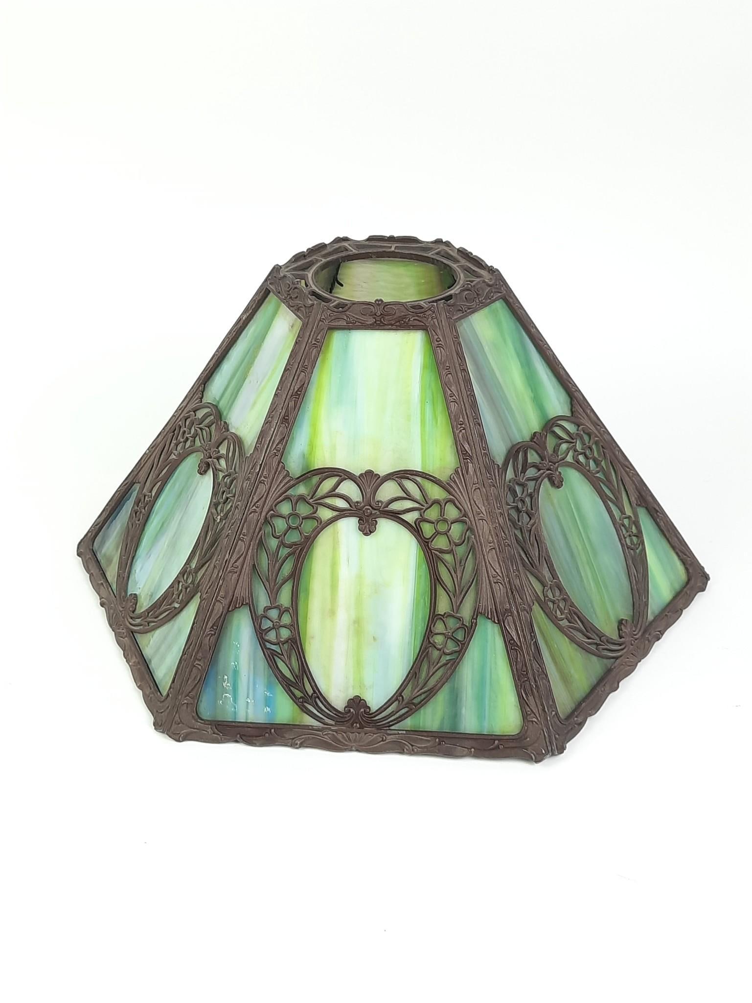 Leaded Glass Lamp Shade Auction