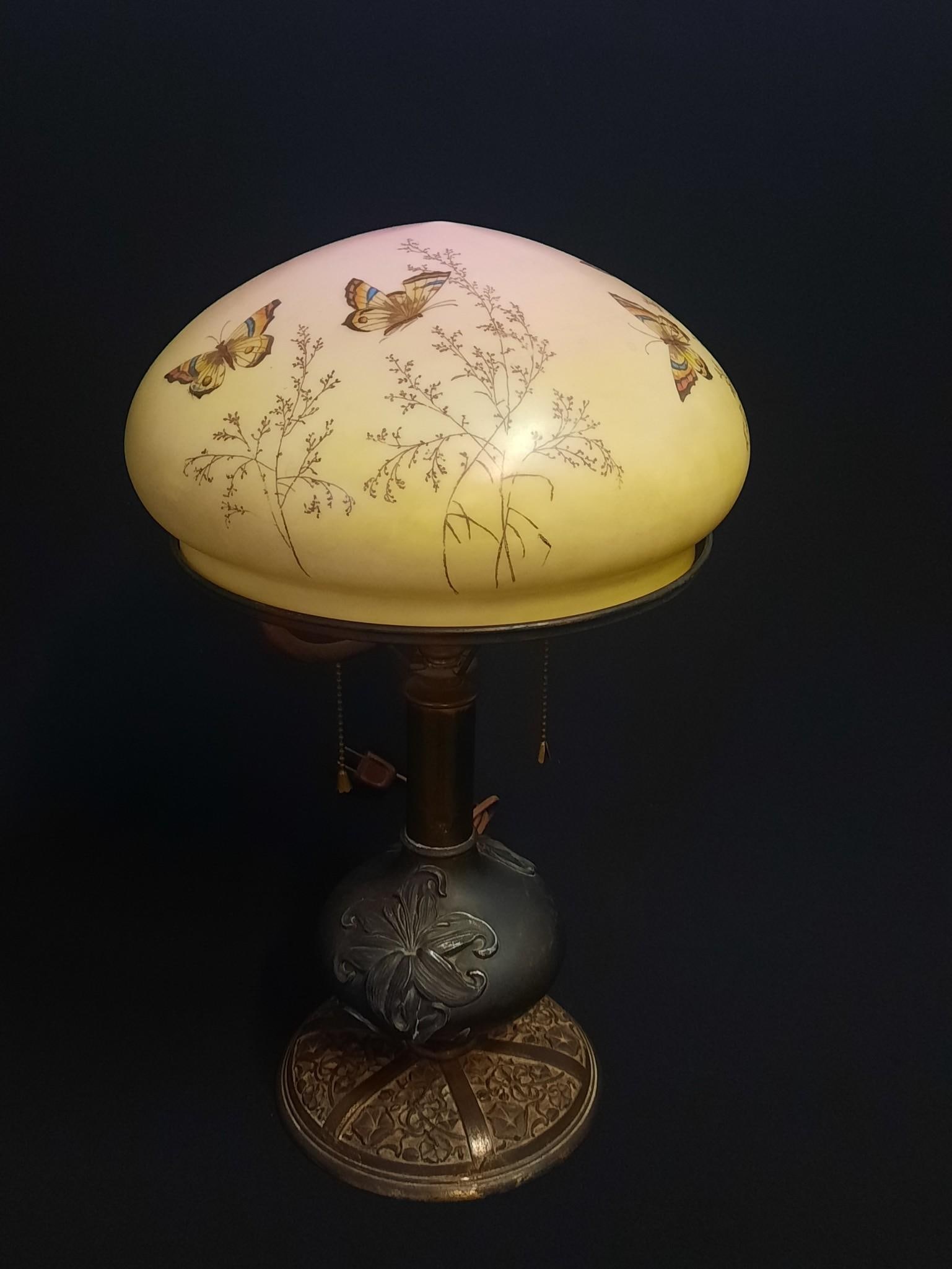 Handel Shade On B&h Lamp Base Auction