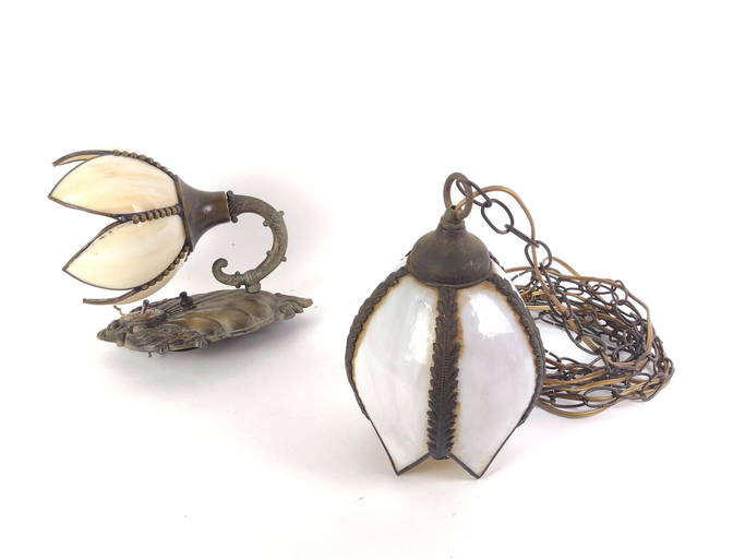 2 Tulip Shade Light Fixtures