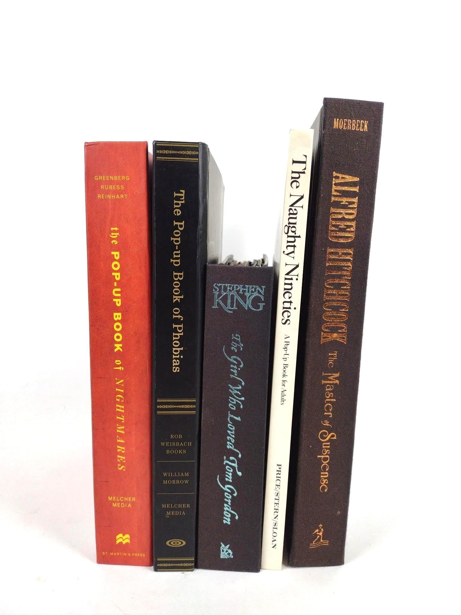 5 Horror / Fear Pop Up Books Incl Alfred Hitchcock Auction