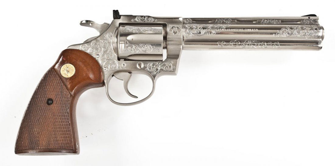 37: Colt DiamondBack Engraved 6" Revolver - 22 Cal.