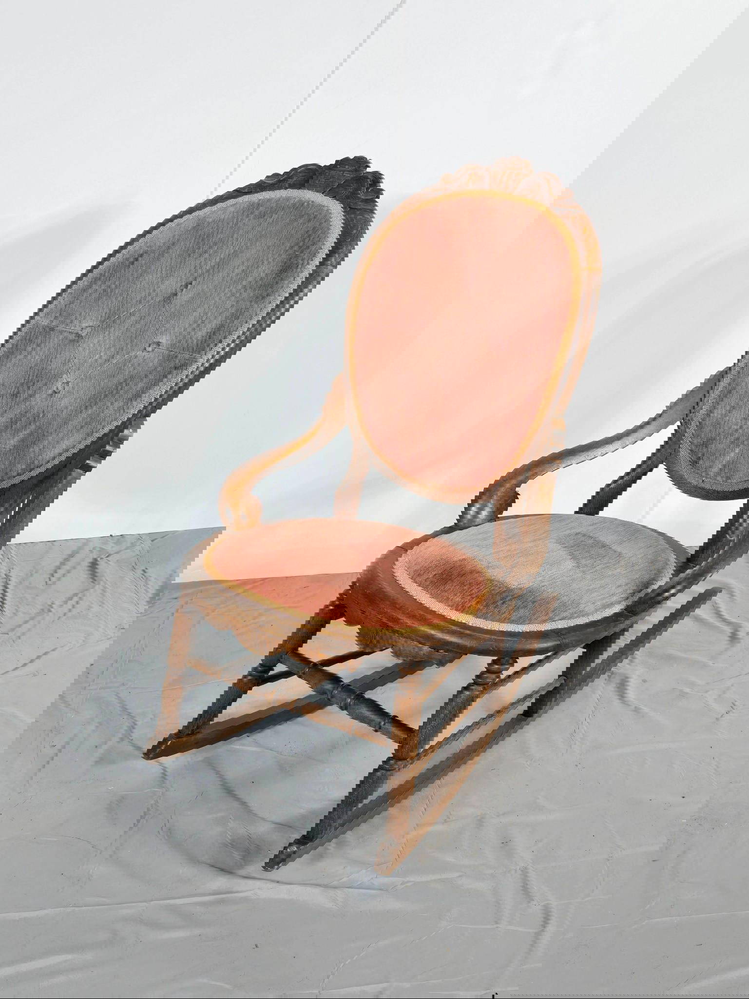 Vintage Upholstered Rocking Chair Auction