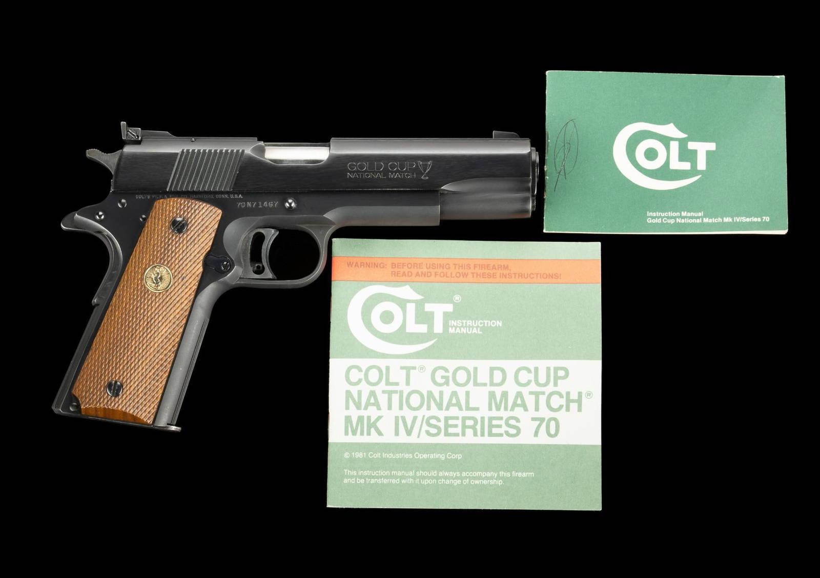 Colt Mk. Iv, Series 70 Gold Cup National Match Pistol, Caliber .45 Auction
