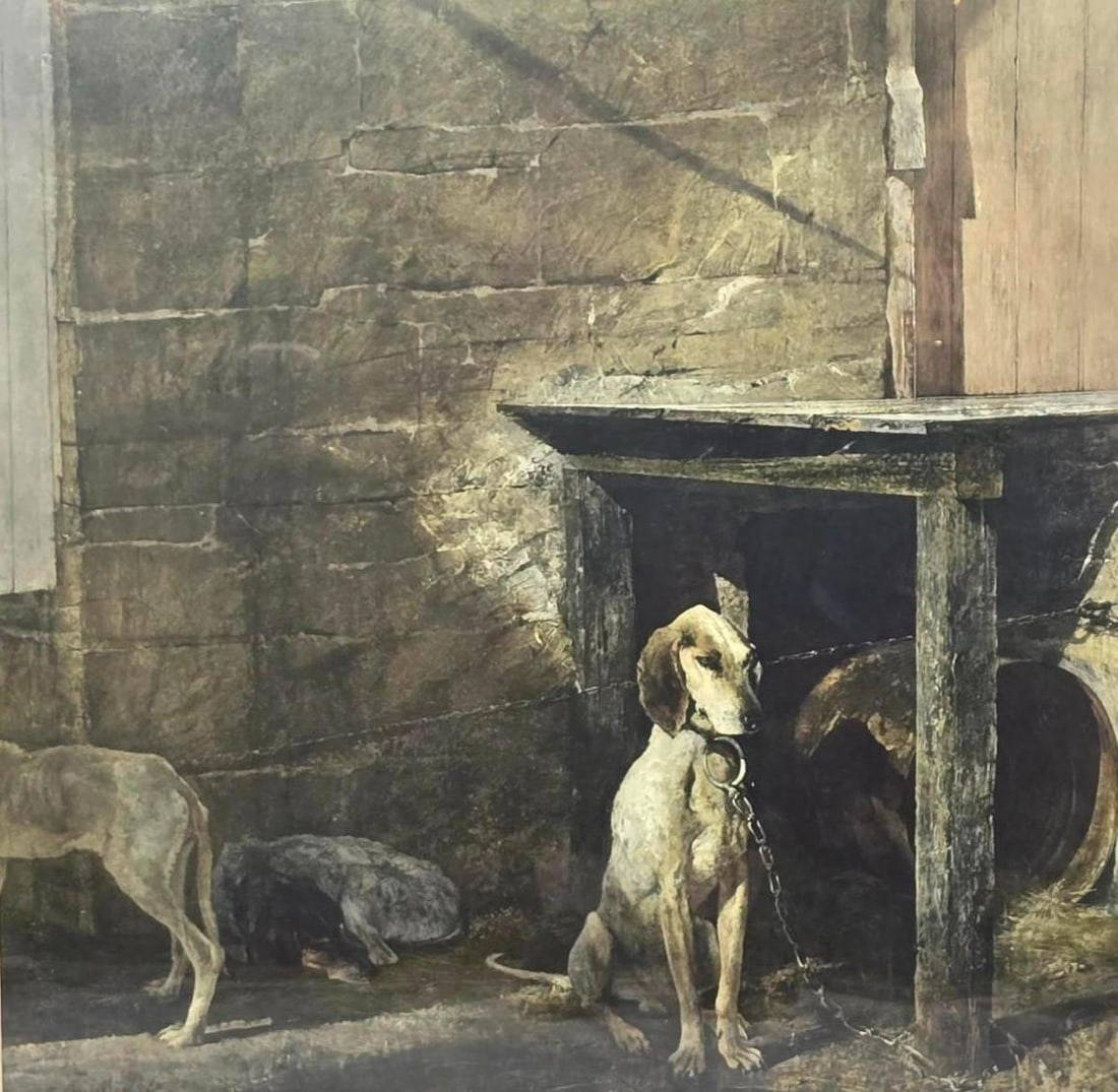 Andrew Wyeth "the Dogs" Print Auction