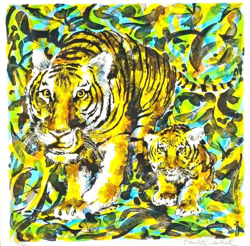 Paul Seckel Tigers Ltd Ed Print Auction
