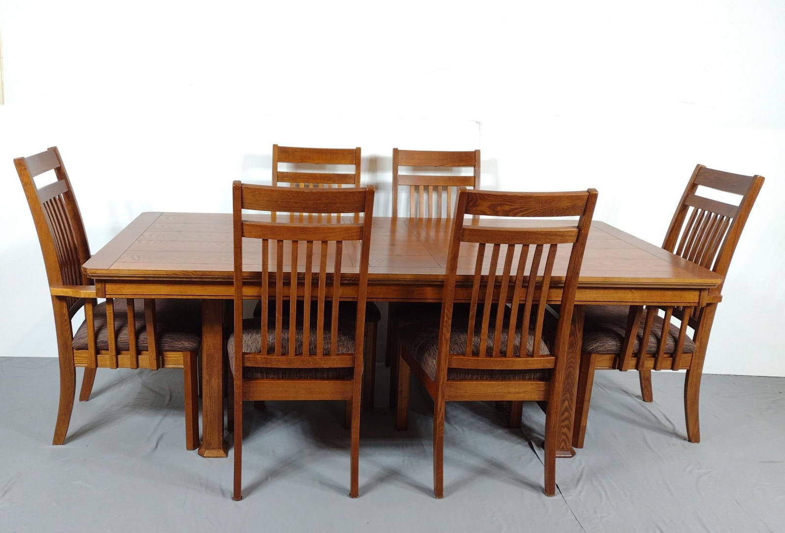 Master Design Furniture Mission Style Dining Table And Chairs Auction