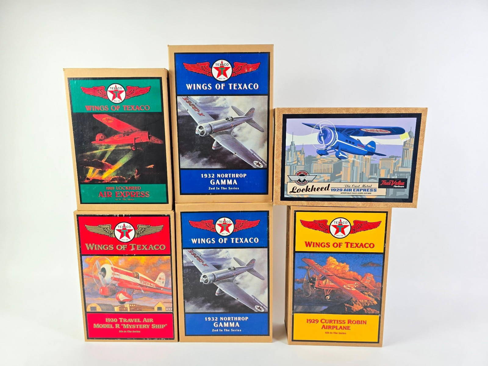 6 Die Cast Metal Ertl Planes In Texaco Auction