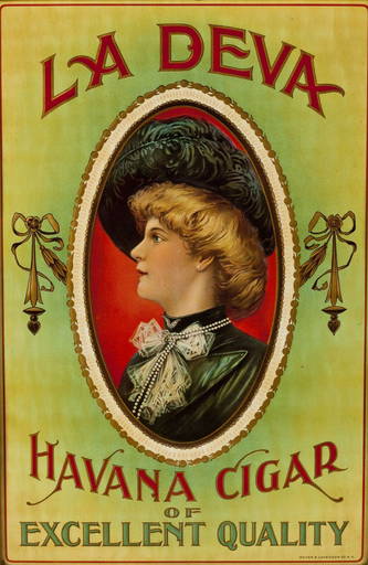 La Deva Cigar Lithographed Tin Sign