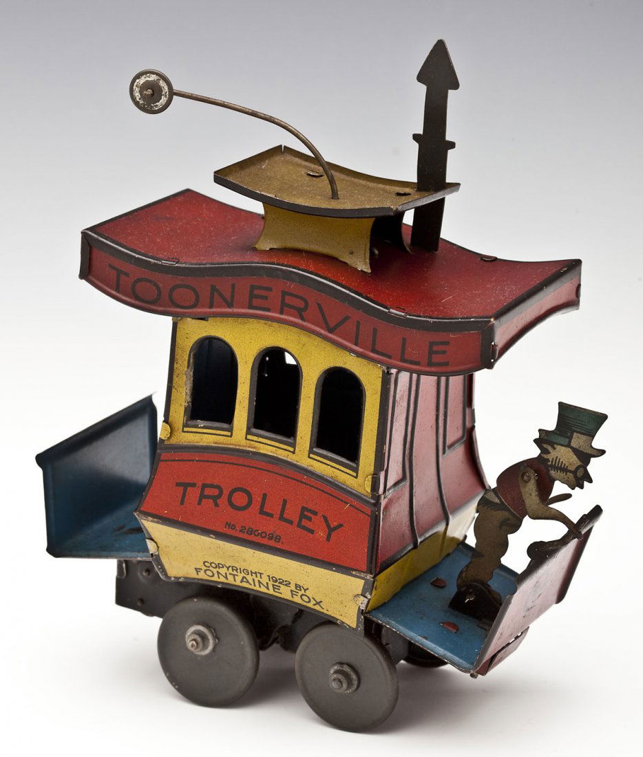 German Toonerville Trolley Wind-Up Tin Toy
