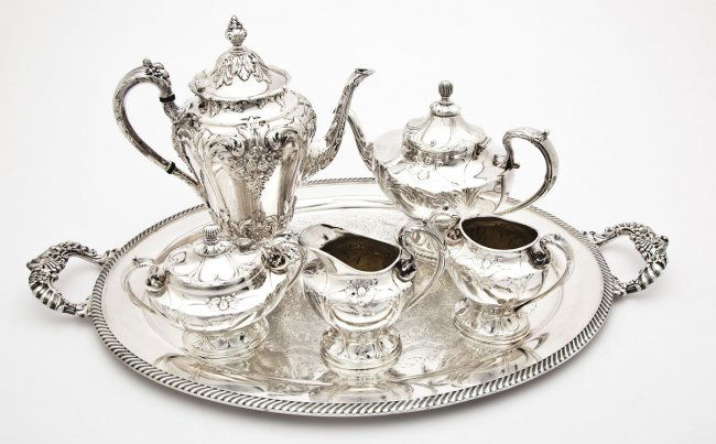 Pairpoint Manufacturing Co. Silver Plate Teaset : Lot 117