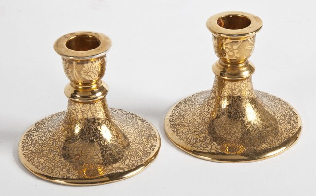 Assembled 46 Pc 24K Gold Encrusted Dinner Service : Lot 318
