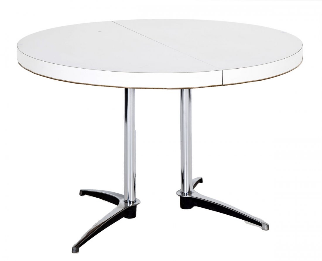 Modern Chrome & Formica Dining Table