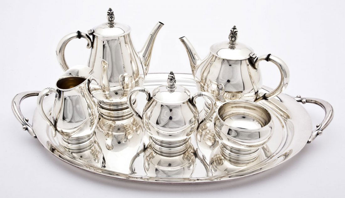 International Sterling Royal Danish Tea Set