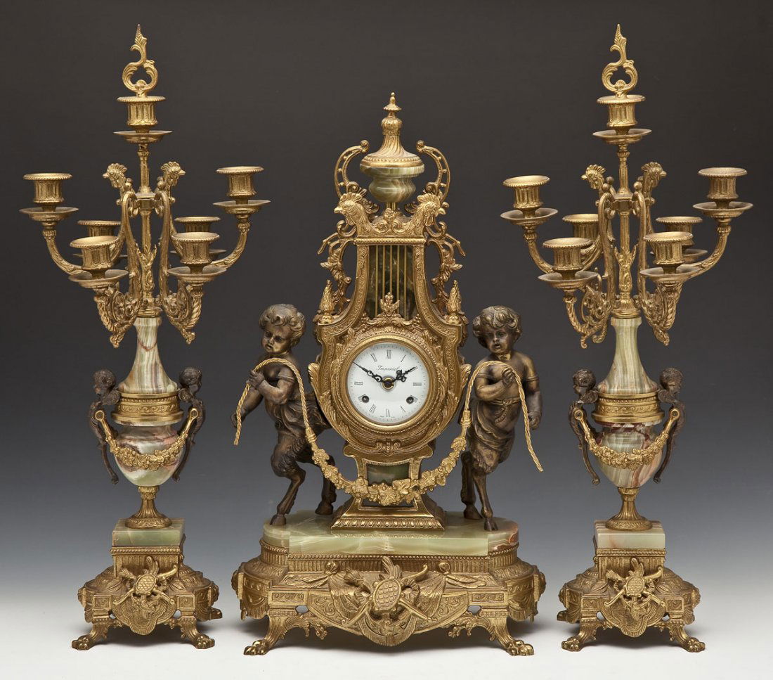 Imperial 3 Piece Clock Garniture