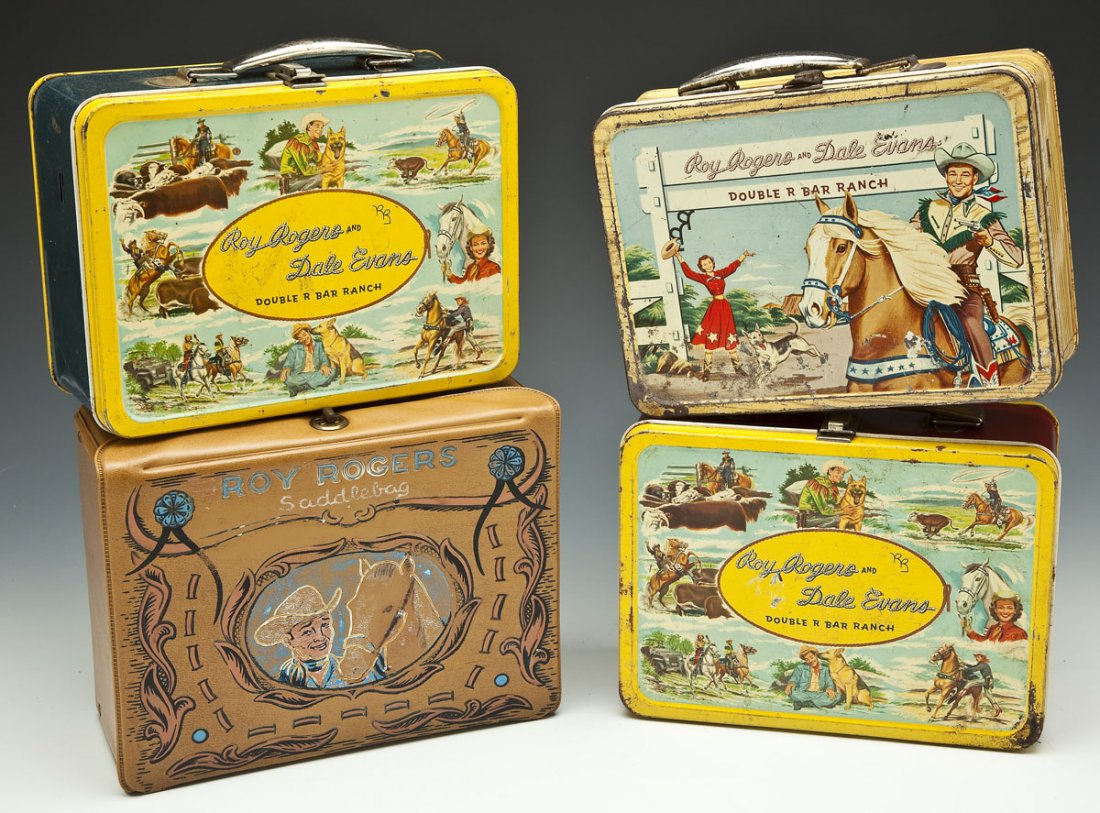 4 Vintage Roy Rogers Lunch Boxes