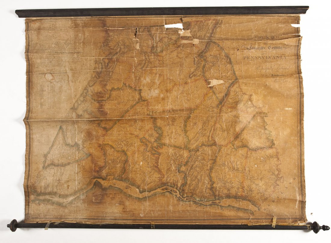 1824 Joshua Scott Map of Lancaster, PA