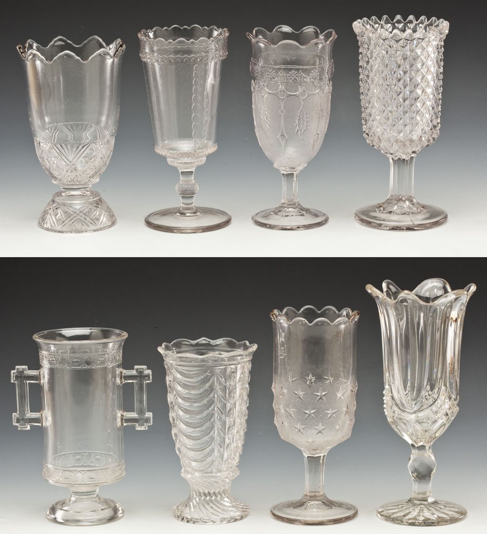 8 EAPG Celery Vases