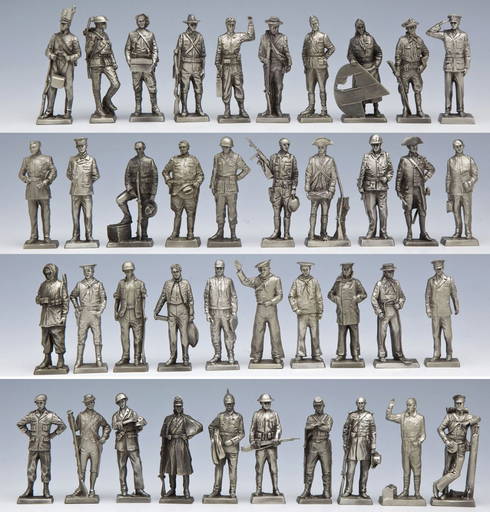 40 Franklin Mint Pewter Soldiers
